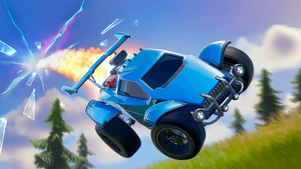 Game thủ Fortnite khám phá tuyệt chiêu bá đạo khiến xe bay lên không ...