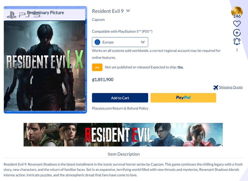 Resident Evil 9 bất ngờ bị lộ cùng với bản PS5 của Code Veronica ...