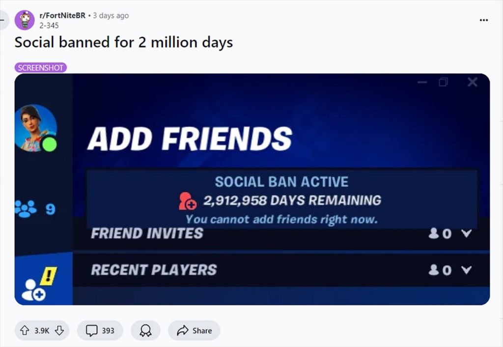 Cộng đồng Fortnite sốc nặng với án phạt cấm chat gần 3 triệu ngày ...
