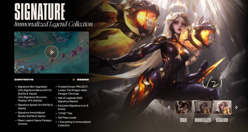 LMHT công bố Kai'Sa và Vayne là hai vị tướng đại diện cho Uzi trong Đại Sảnh Huyền Thoại - GAMELADE